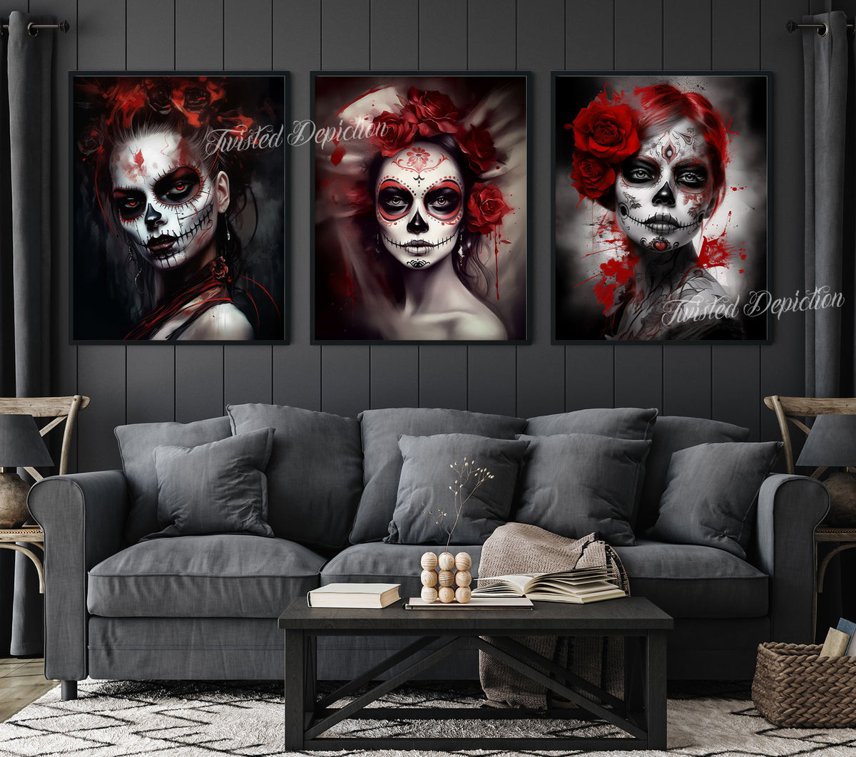 DOTD Red Sisters Wall Art Set – Twisted Depiction